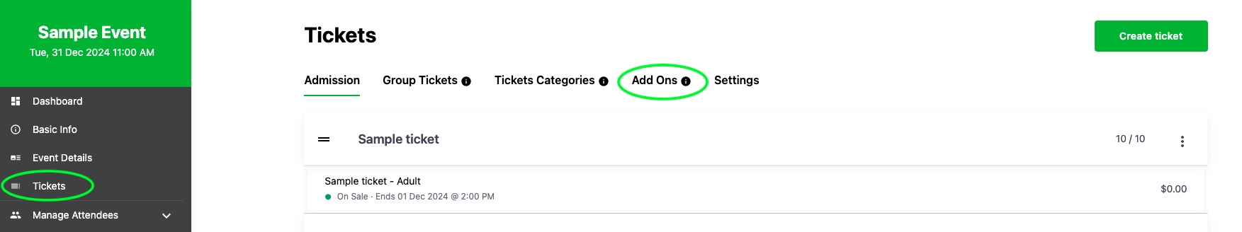 Add-Ons in Checkout