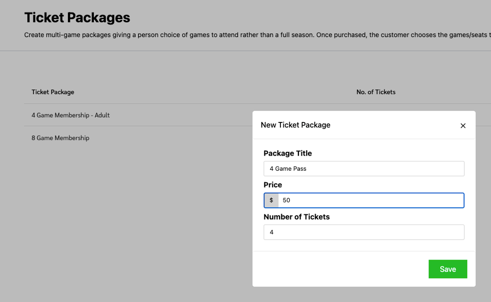 How to set up a Flexible Ticket Package